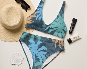 Palm Tree Swimsuit - Etsy