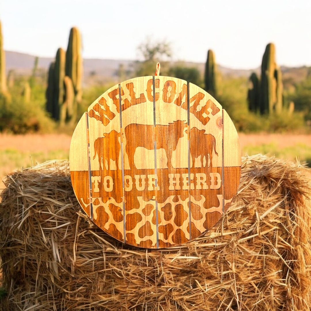 Welcome to Our Herd Sign - Etsy