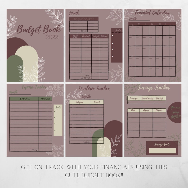 Printable Budget Book - Etsy