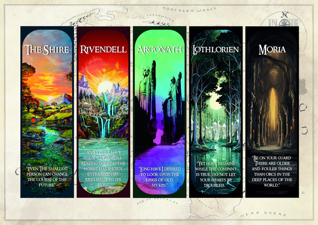 Epic Fantasy Realm Bookmark Set | Ancient Kingdoms & Magical Lands ...