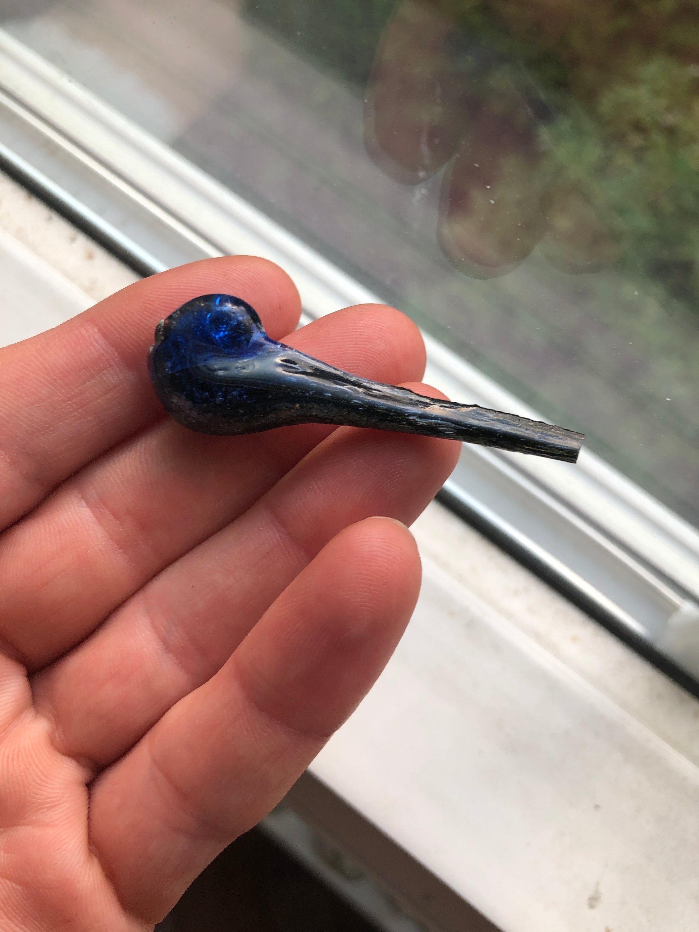 Antique Cobalt Blue Glass Drip Shard Sherd Piece - Etsy