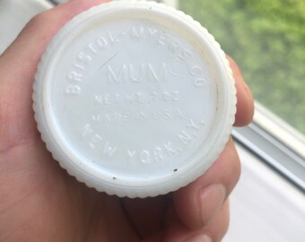 Vintage Antique Bristol-myers Mum Cream Deodorant Milk Glass - Etsy