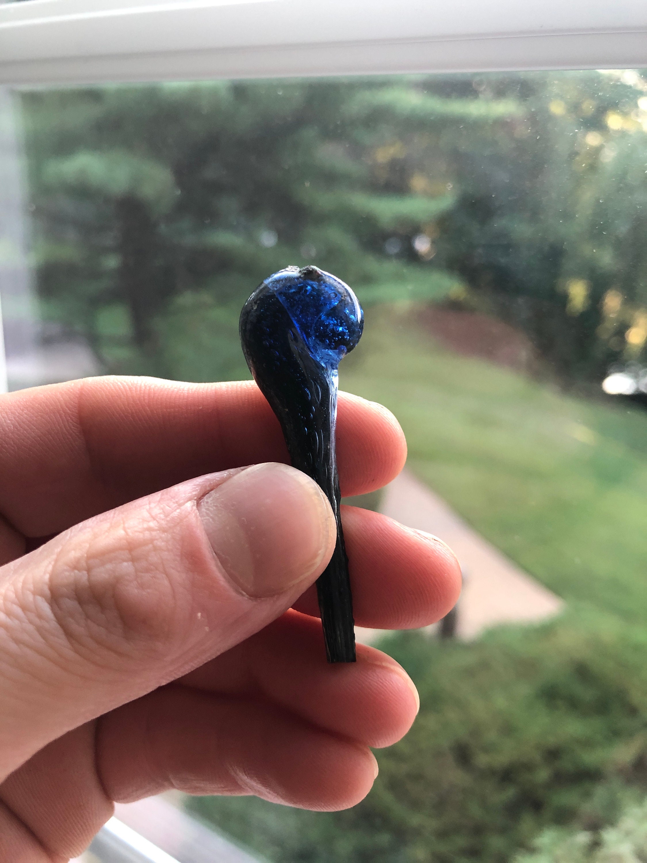 Antique Cobalt Blue Glass Drip Shard Sherd Piece - Etsy