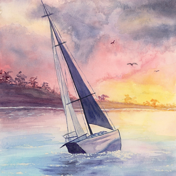 Sunset Sail - Etsy
