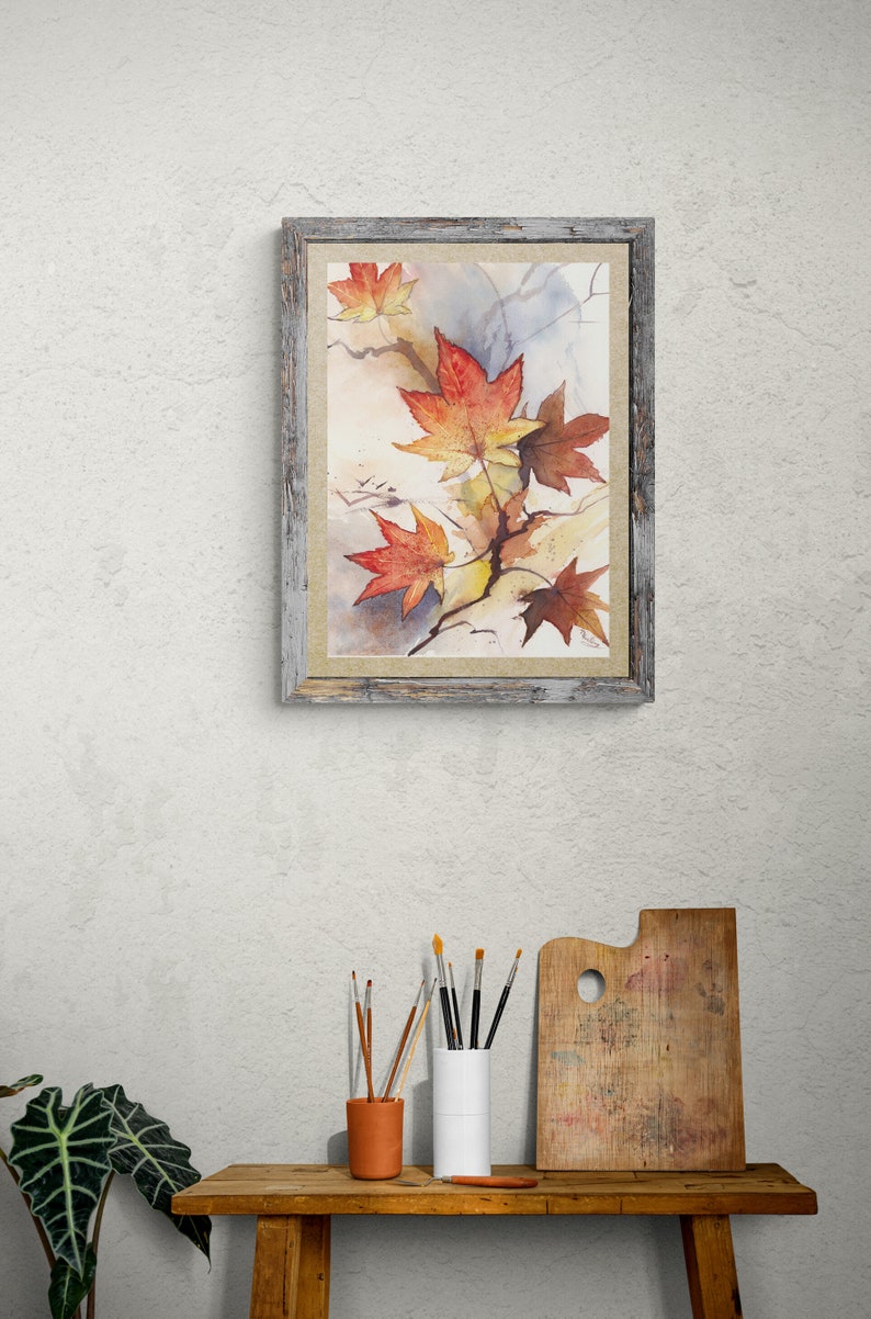 Fall Leaves Painting, Print From Original Watercolor Painting, "autumn ...