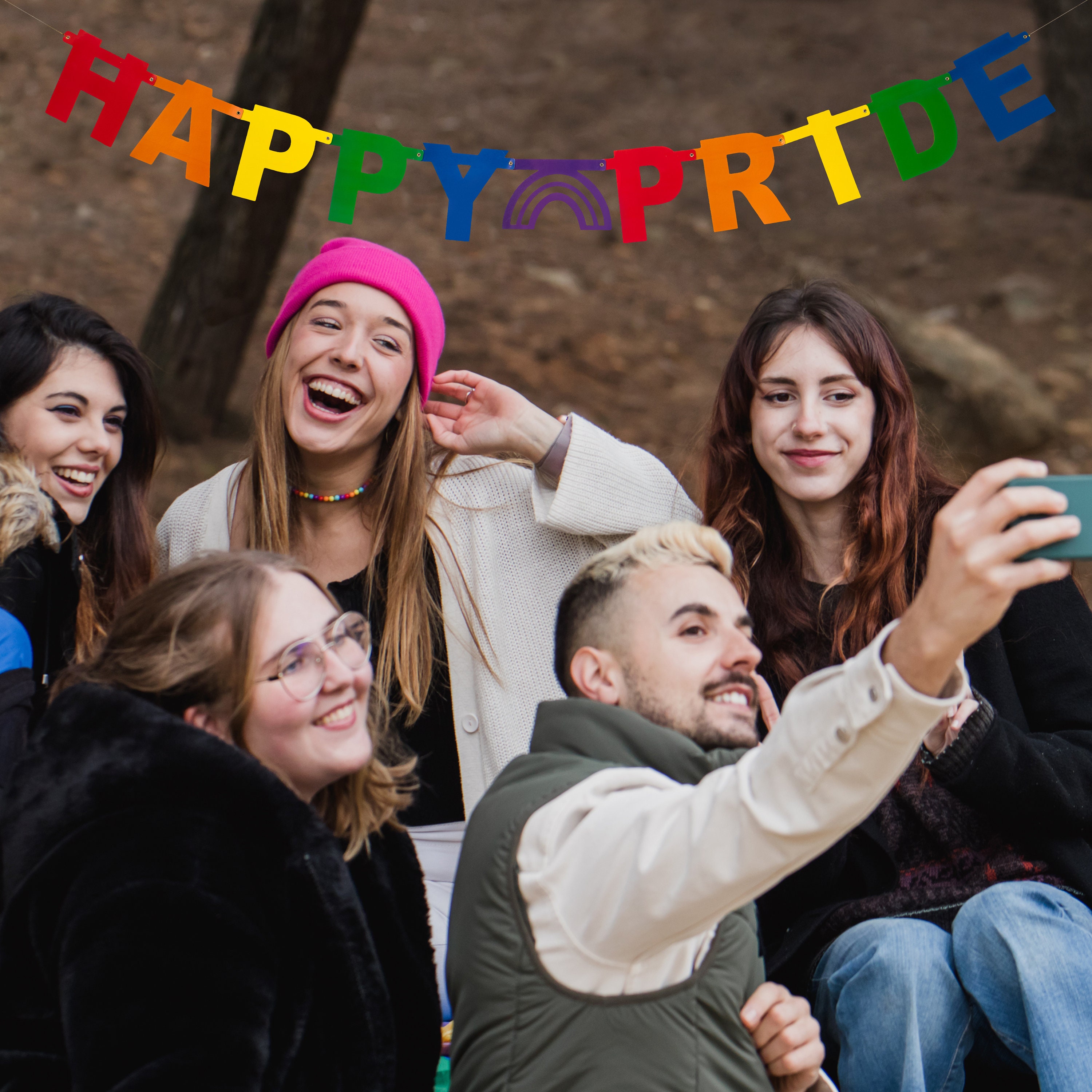 Happy Pride Banner – Rainbow Party Decorations for LGBT, Pride Month ...