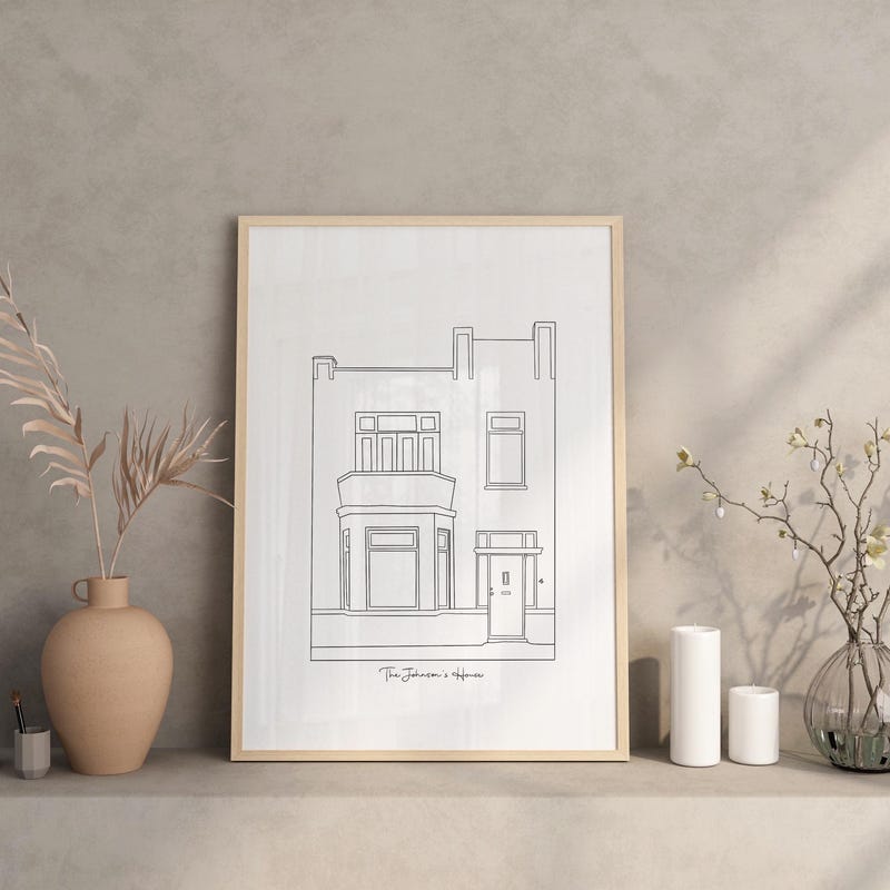 Custom House Line Drawing Logo - Etsy
