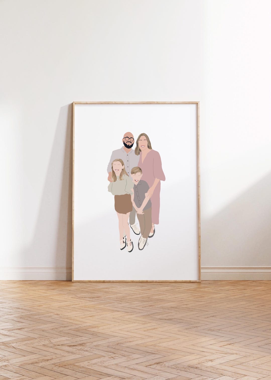 Custom Minimalist Faceless Portrait, Faceless Portrait, Faceless ...