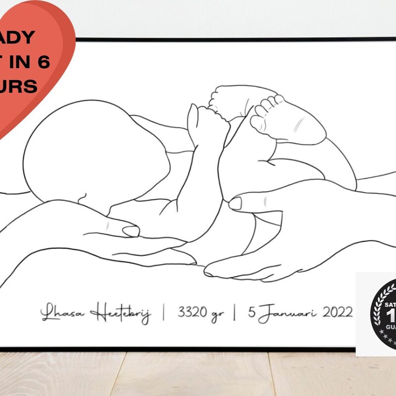Baby Line Drawing - Etsy