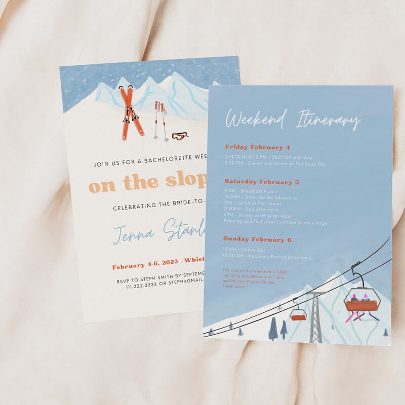Ski Invitations - Etsy