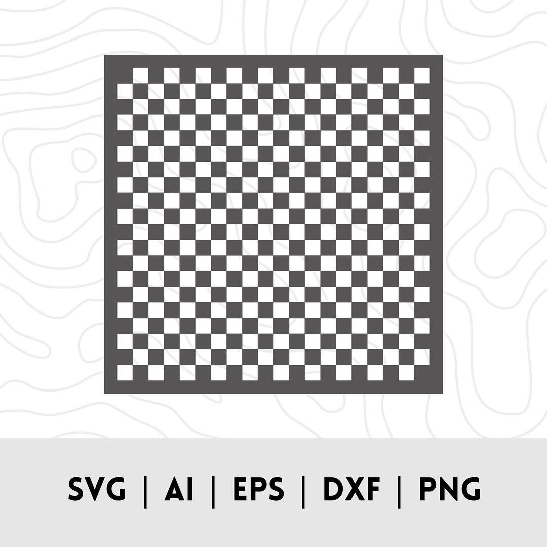 Checker Pattern Stencil SVG for Cutting Machine and Laser Cutter - Etsy