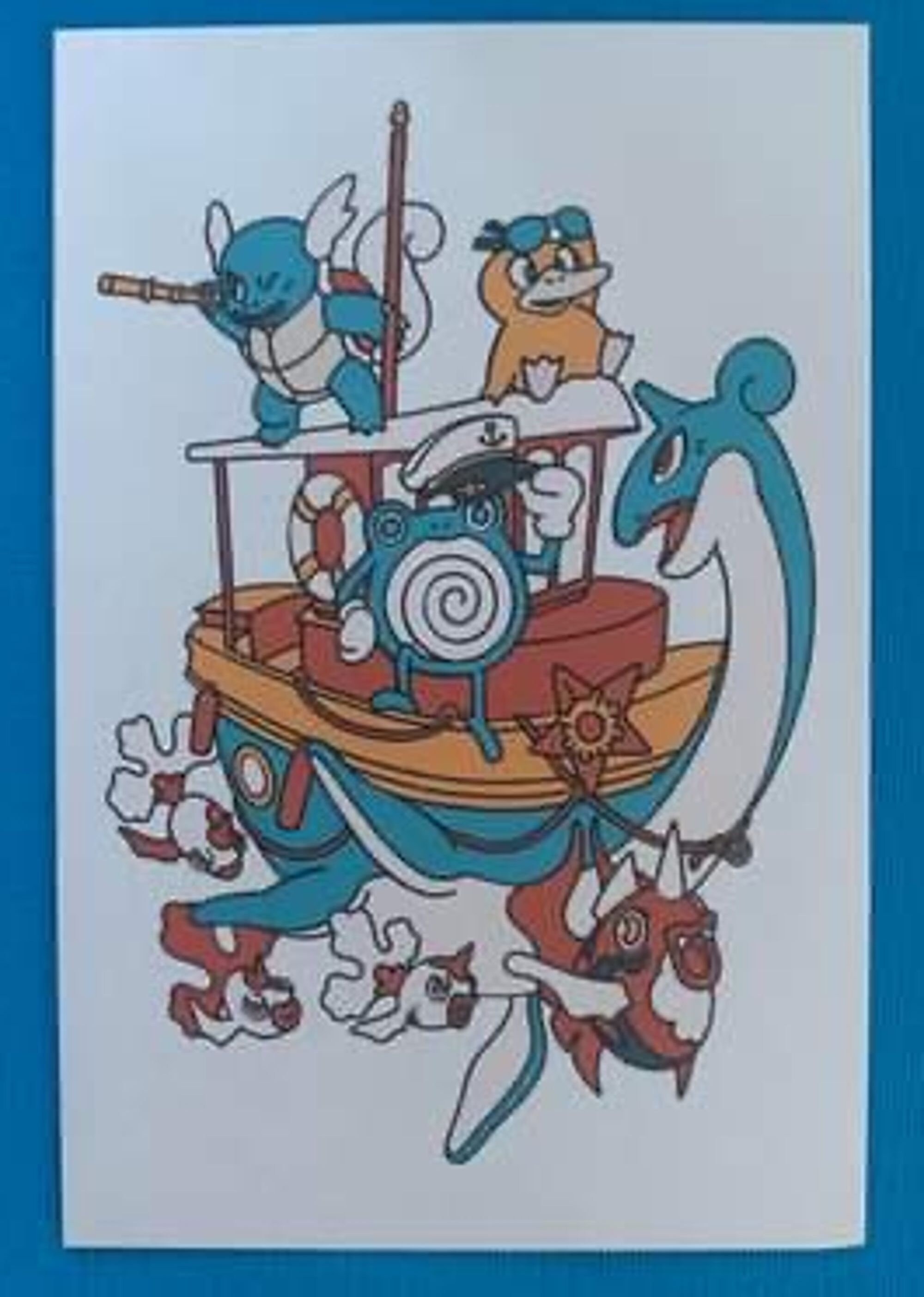 Travel Card High Seas Lapras Boat Postcard - Etsy