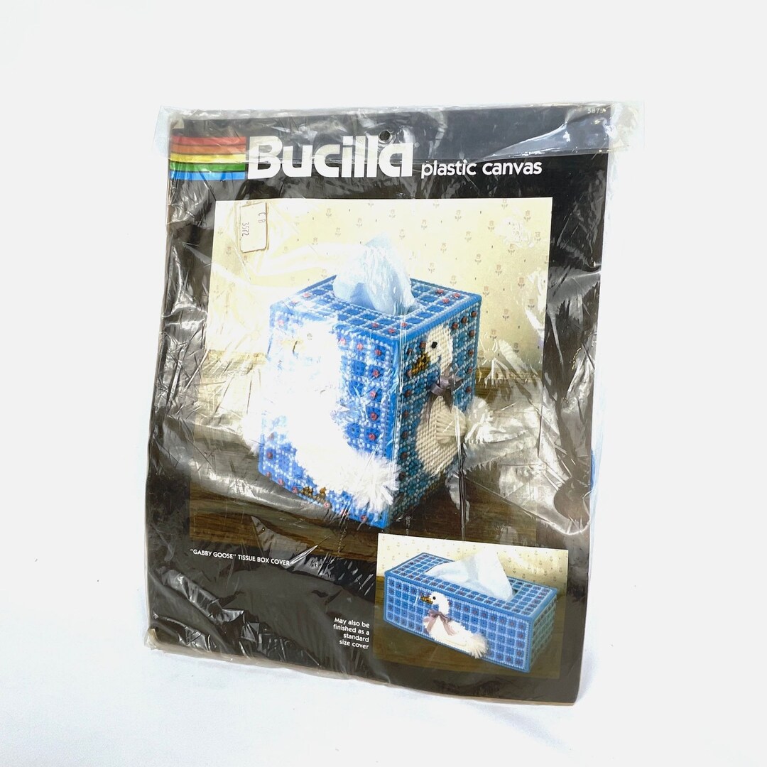 Bucilla Plastic Canvas GABBY GOOSE Tissue Box Cover Kit 5875 Boutique ...