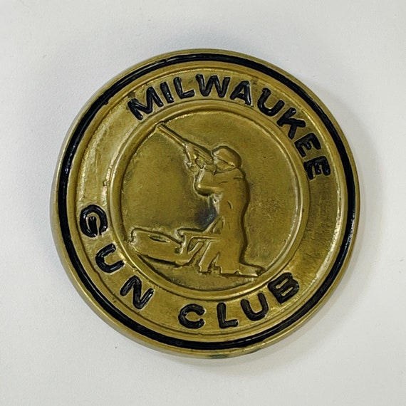 Milwaukee Gun Club Solid Brass Belt Buckle Wisconsin - Gem