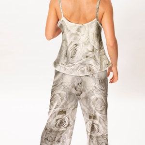 Mulberry Silk Pyjamas, Rose Print, Bridal Boudoir Collection by Silk ...