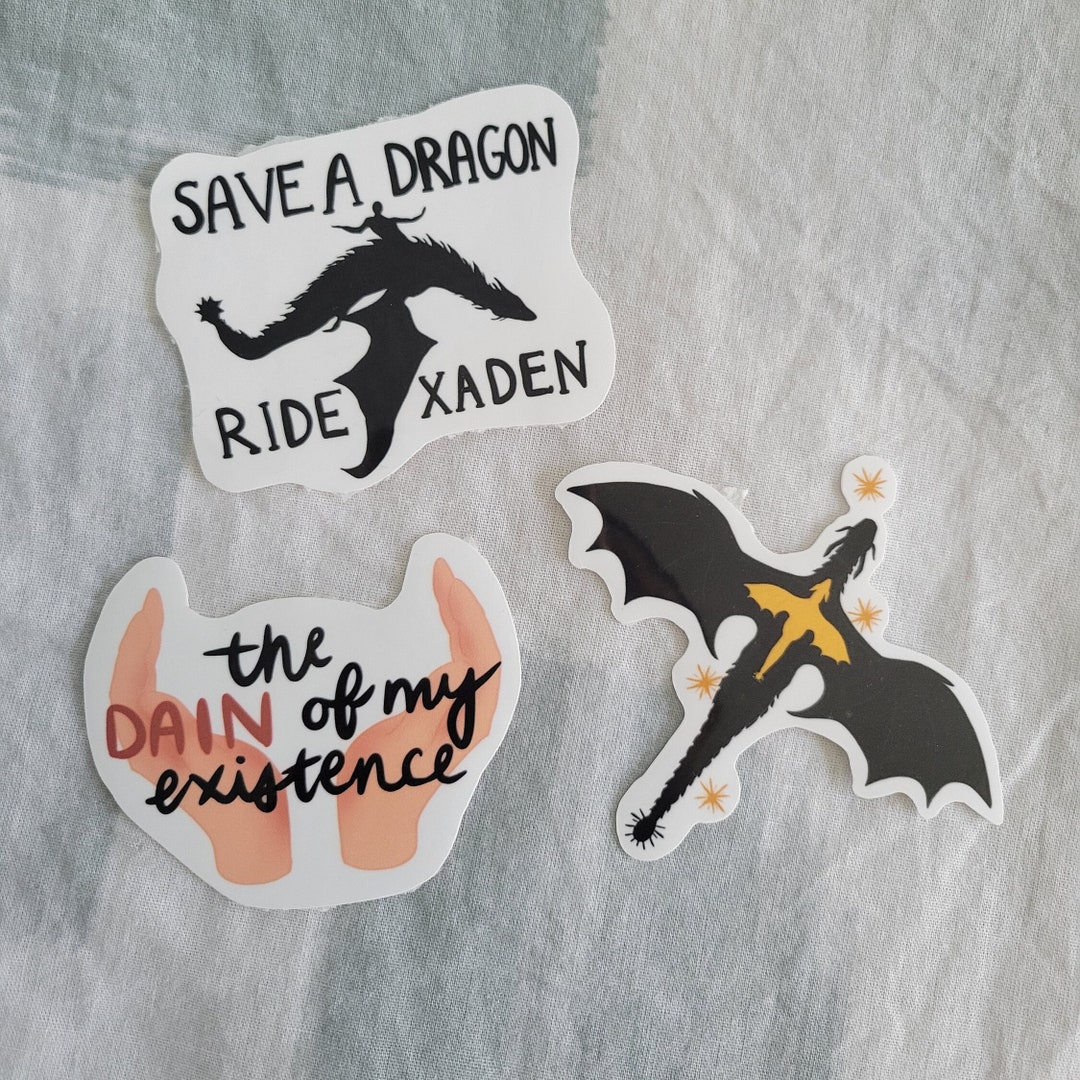 Fourth Wing Sticker Set, Tarin and Andarna Flying Sticker, Violet and ...