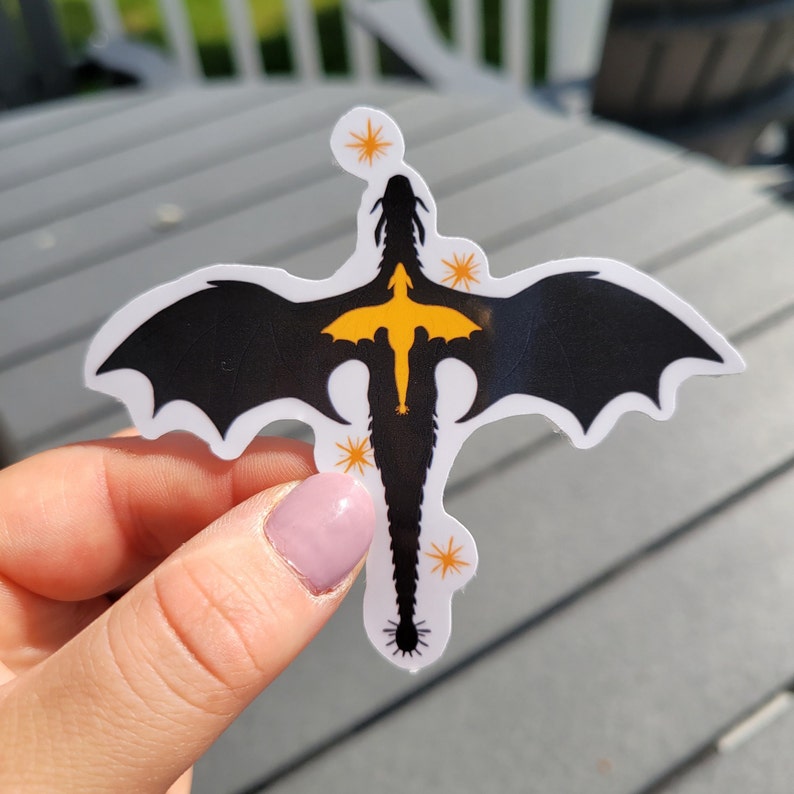 Fourth Wing Sticker Set, Tarin and Andarna Flying Sticker, Violet and ...