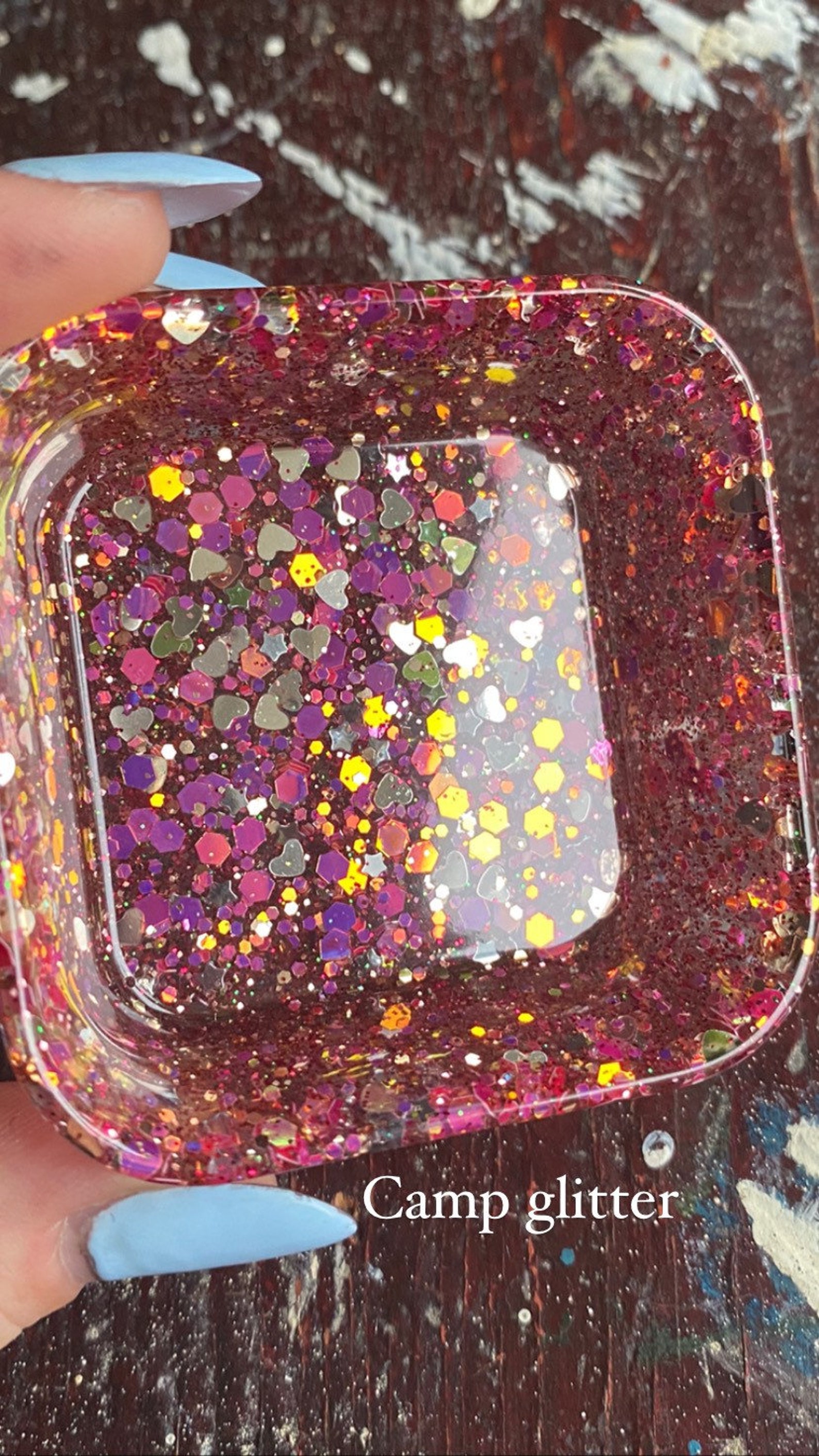 Square Resin Trinket Dish/hip to Be Square Dishy/ Ring Dish/ Catchall ...