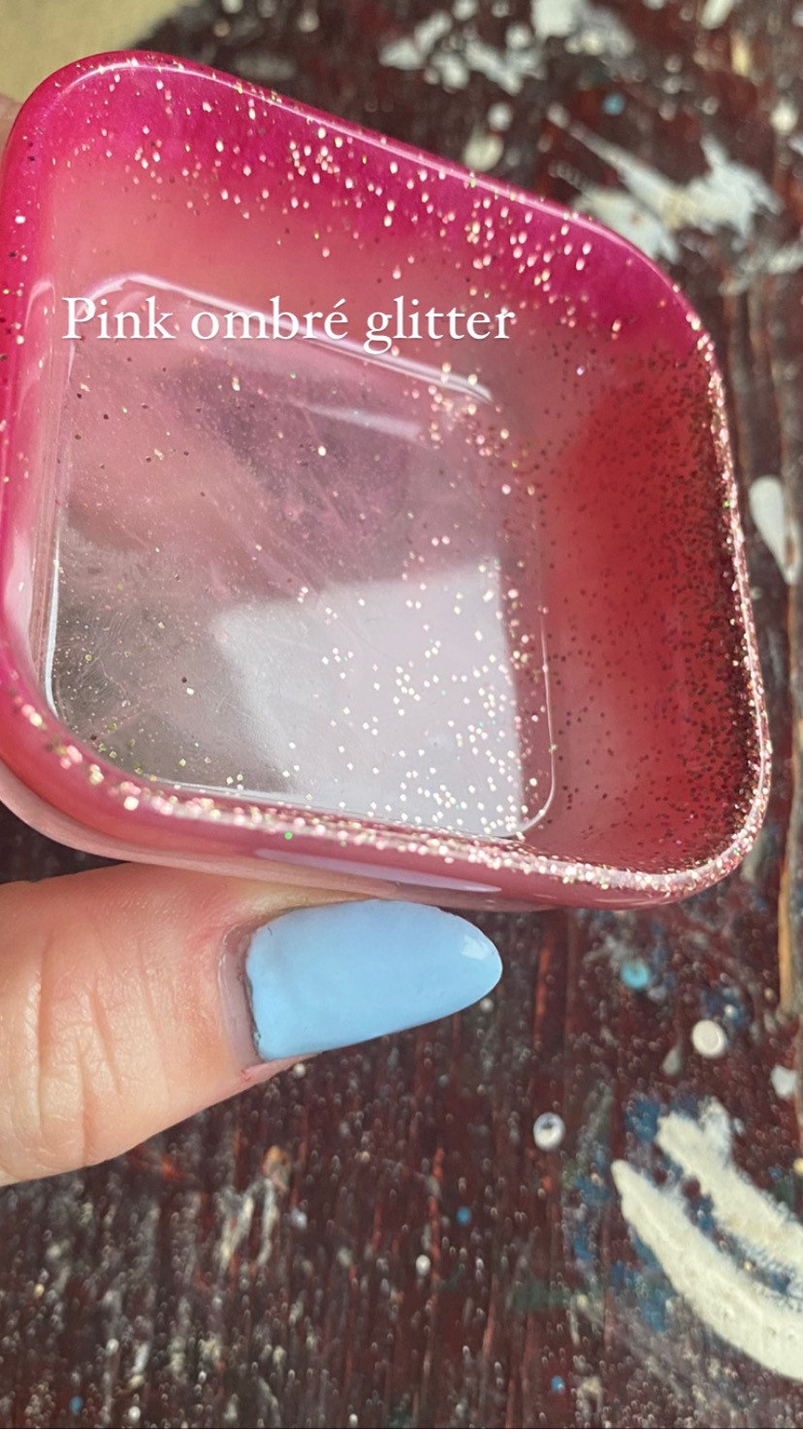 Square Resin Trinket Dish/hip to Be Square Dishy/ Ring Dish/ Catchall ...