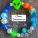 Kids Beaded Bracelets/space Theme Beaded Bracelet/alien Friends - Etsy