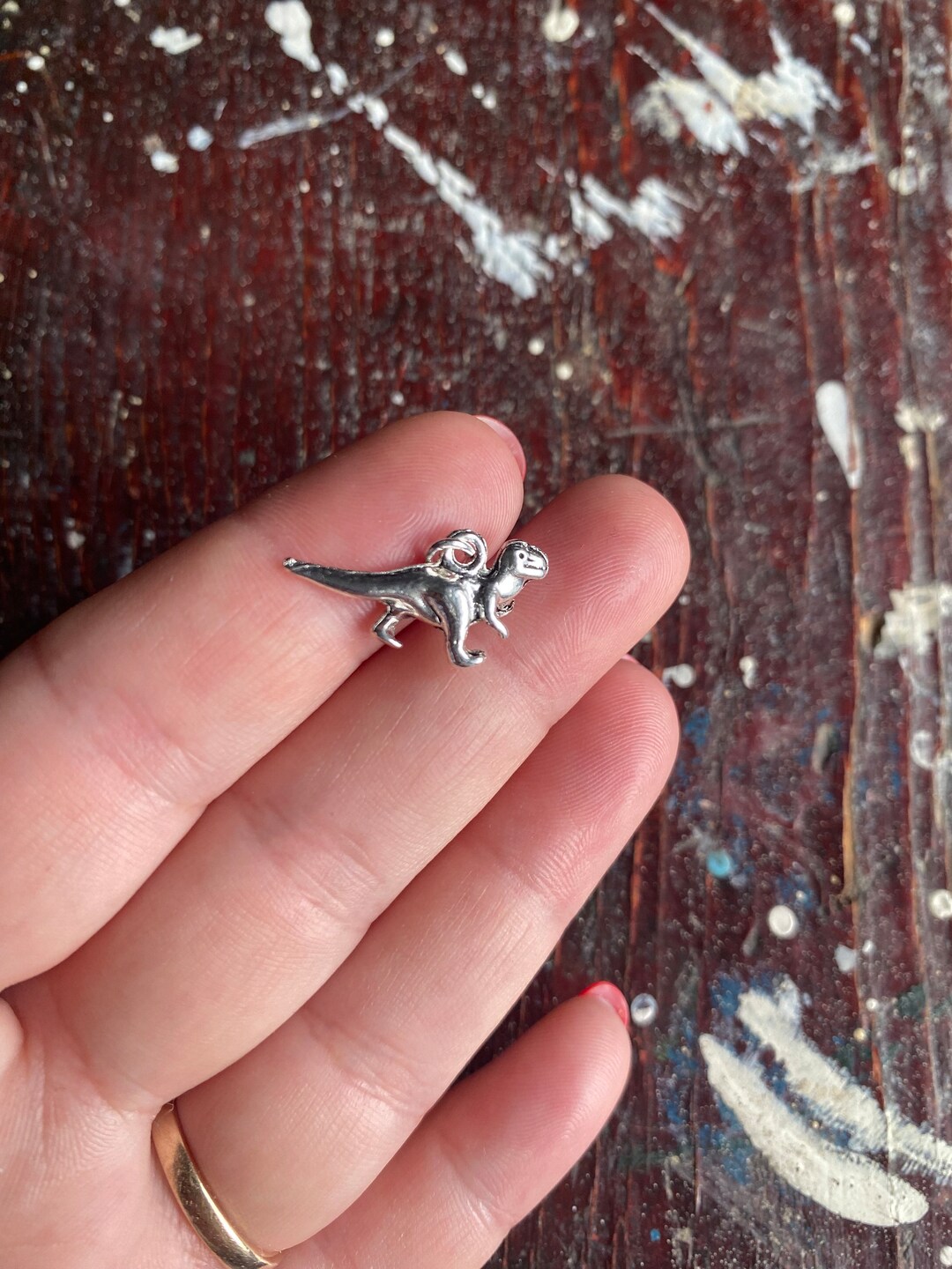 Dinosaur Charms/silver T-rex Charm/silver Toned Charms/dino Charm - Etsy