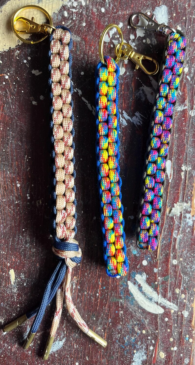 Woven Paracord Bag Charm/paracord Keychain/colorful/survivalist/sticks ...