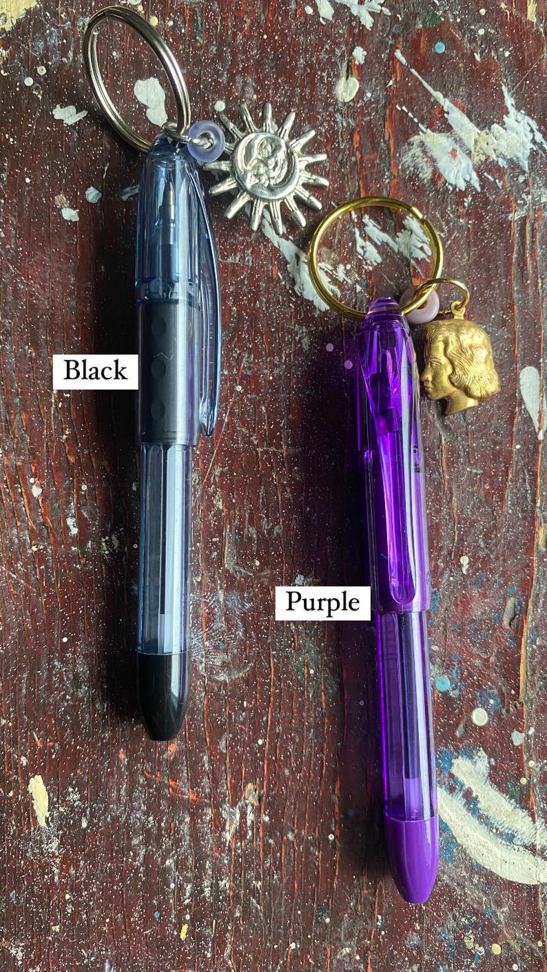 Mini Pen Keychain/pen Charms/real Pen and Ink Bag Charms/mini Pen Charm ...