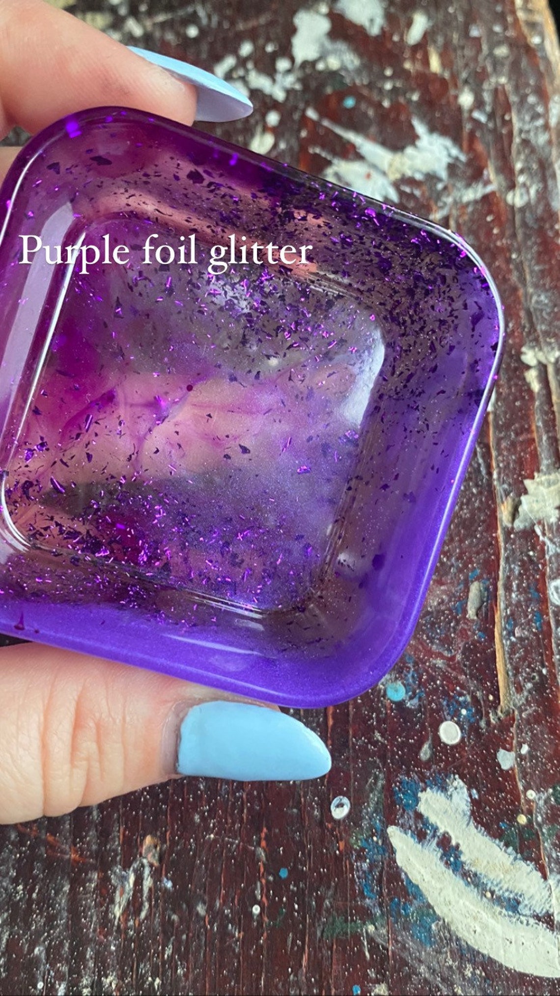Square Resin Trinket Dish/hip to Be Square Dishy/ Ring Dish/ Catchall ...