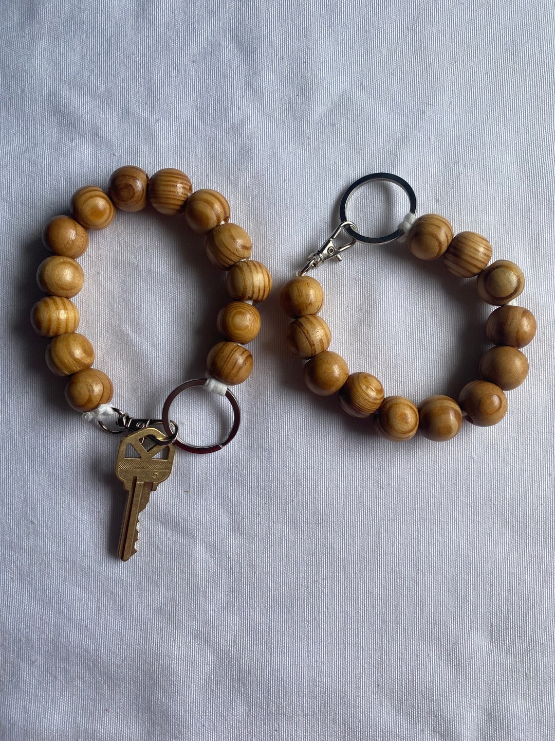 Wristlet Wood Beaded Key Leash/key Strap/beaded/detachable/accessory ...