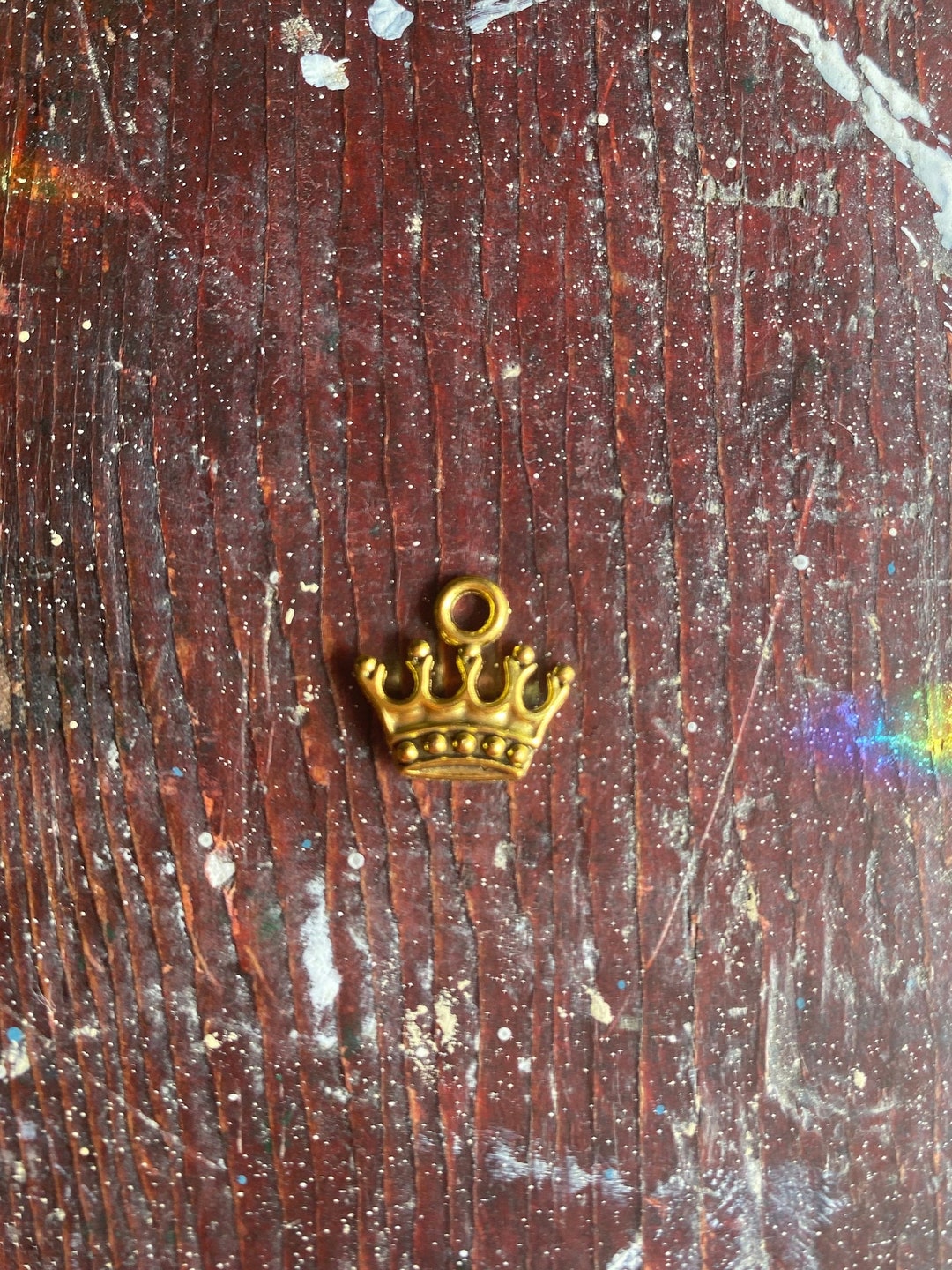 Gold Crown Charm/golden Crown Charms/tiny Crown Pendant - Etsy