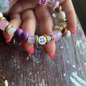 Stretch Elastic Bracelet/curses and Swears Beaded Bracelet- BIMBO - Etsy
