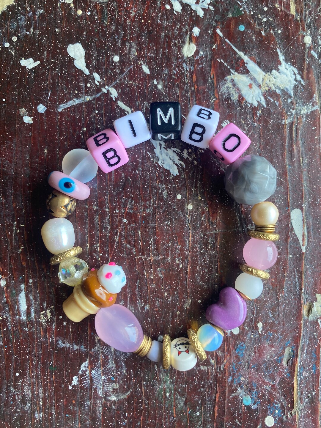 Stretch Elastic Bracelet/curses and Swears Beaded Bracelet- BIMBO - Etsy