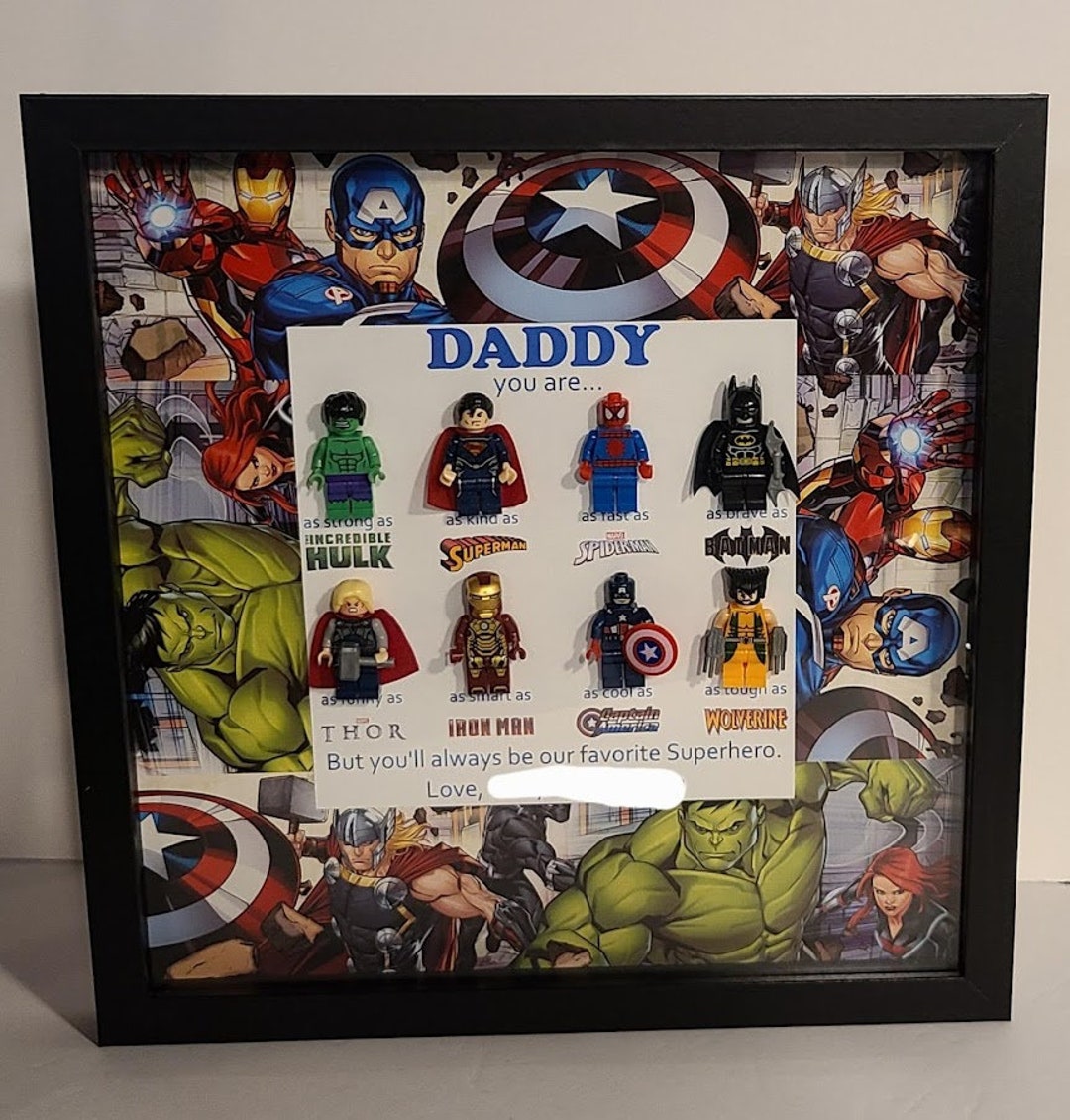 Custom Superhero Frame, Dad Superhero Frame, Father's Day Gift ...
