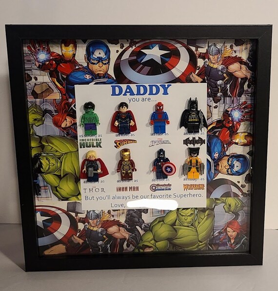 Custom Superhero Frame Dad Superhero Frame Father's Day - Etsy