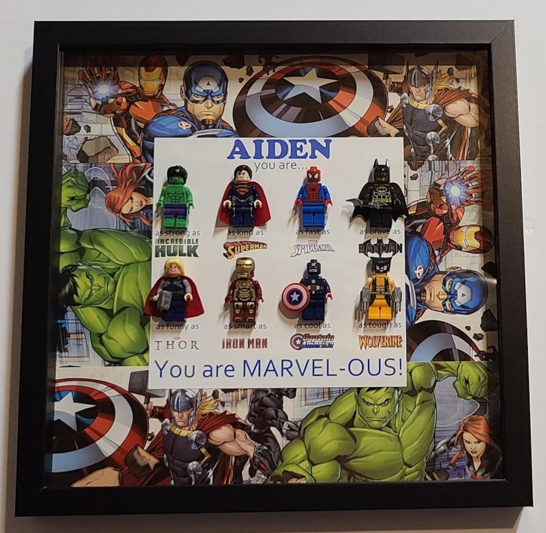 Custom Superhero Frame, Superhero Frame, Birthday Gift for Child, Teen ...