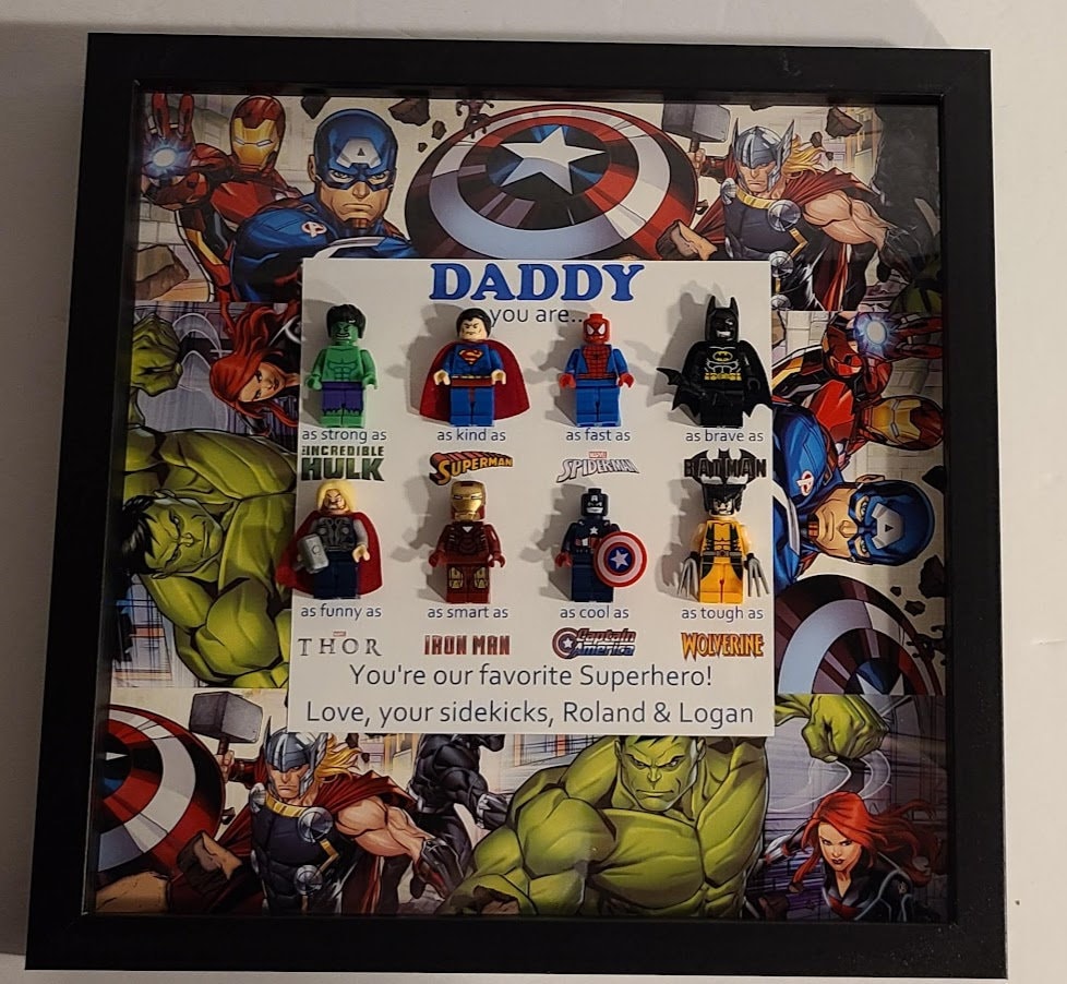 Custom Superhero Frame, Dad Superhero Frame, Father's Day Gift ...