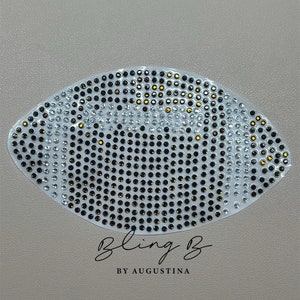 Rhinestone Football Car Window Decal/rhinestone Sticker/football Decal ...