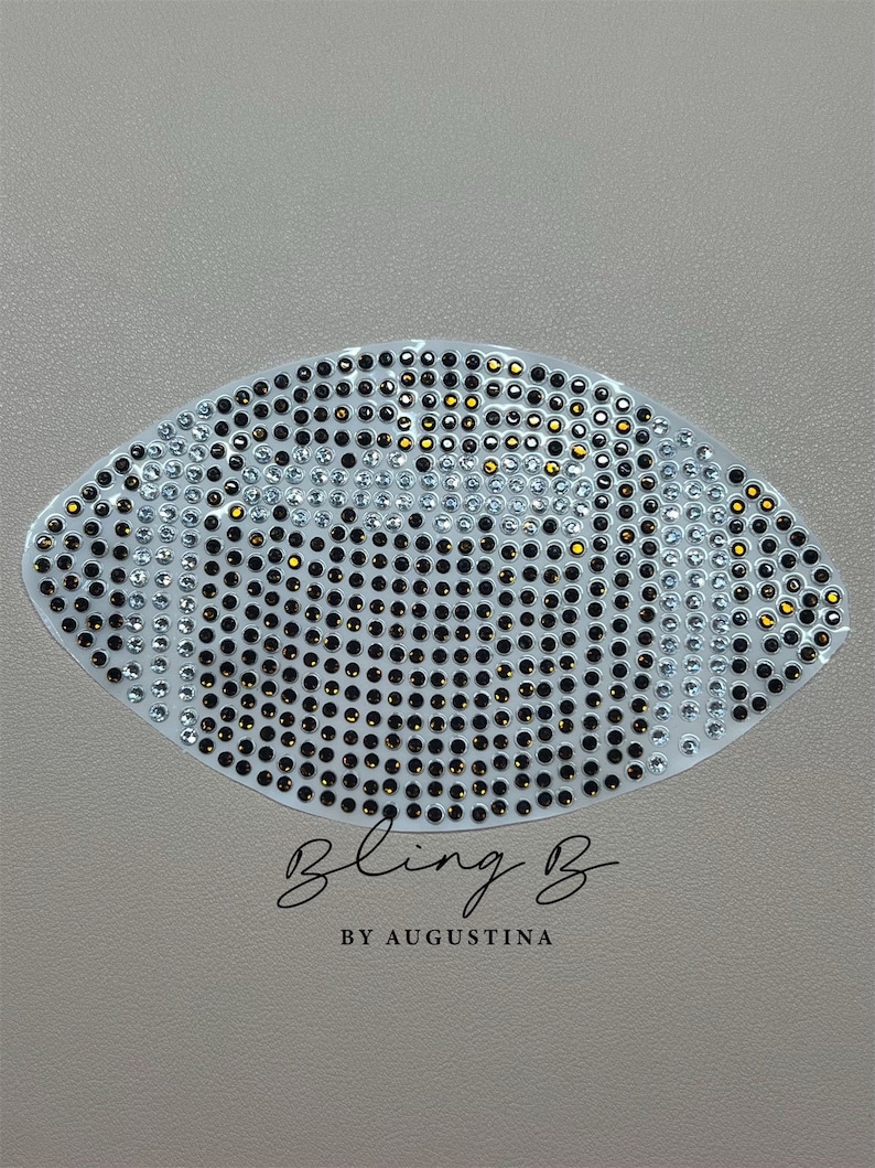 Rhinestone Football Car Window Decal/rhinestone Sticker/football Decal ...