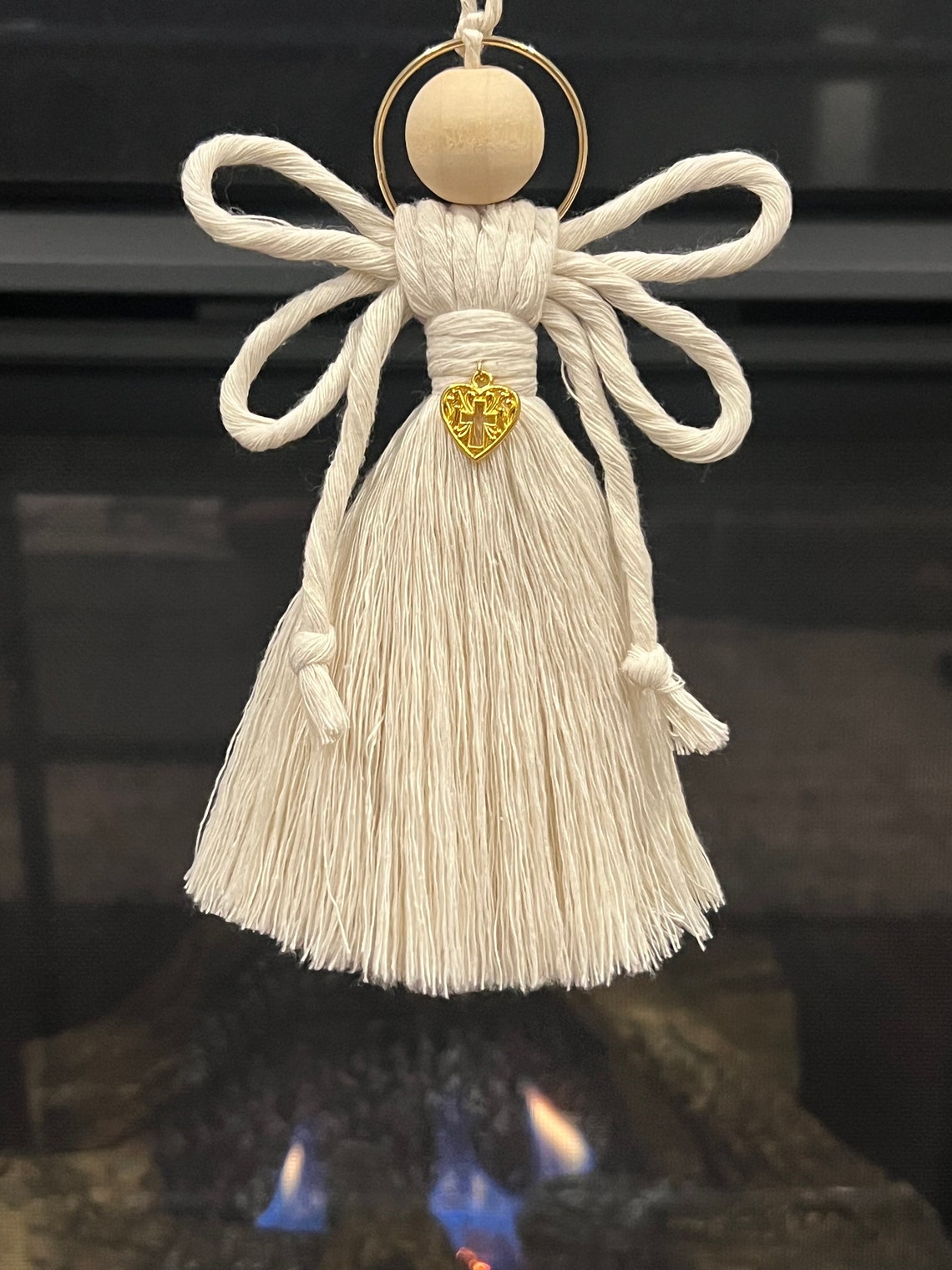 Macrame Angel Ornament | Car Mirror Accessories | Wall Hanging | Boho ...