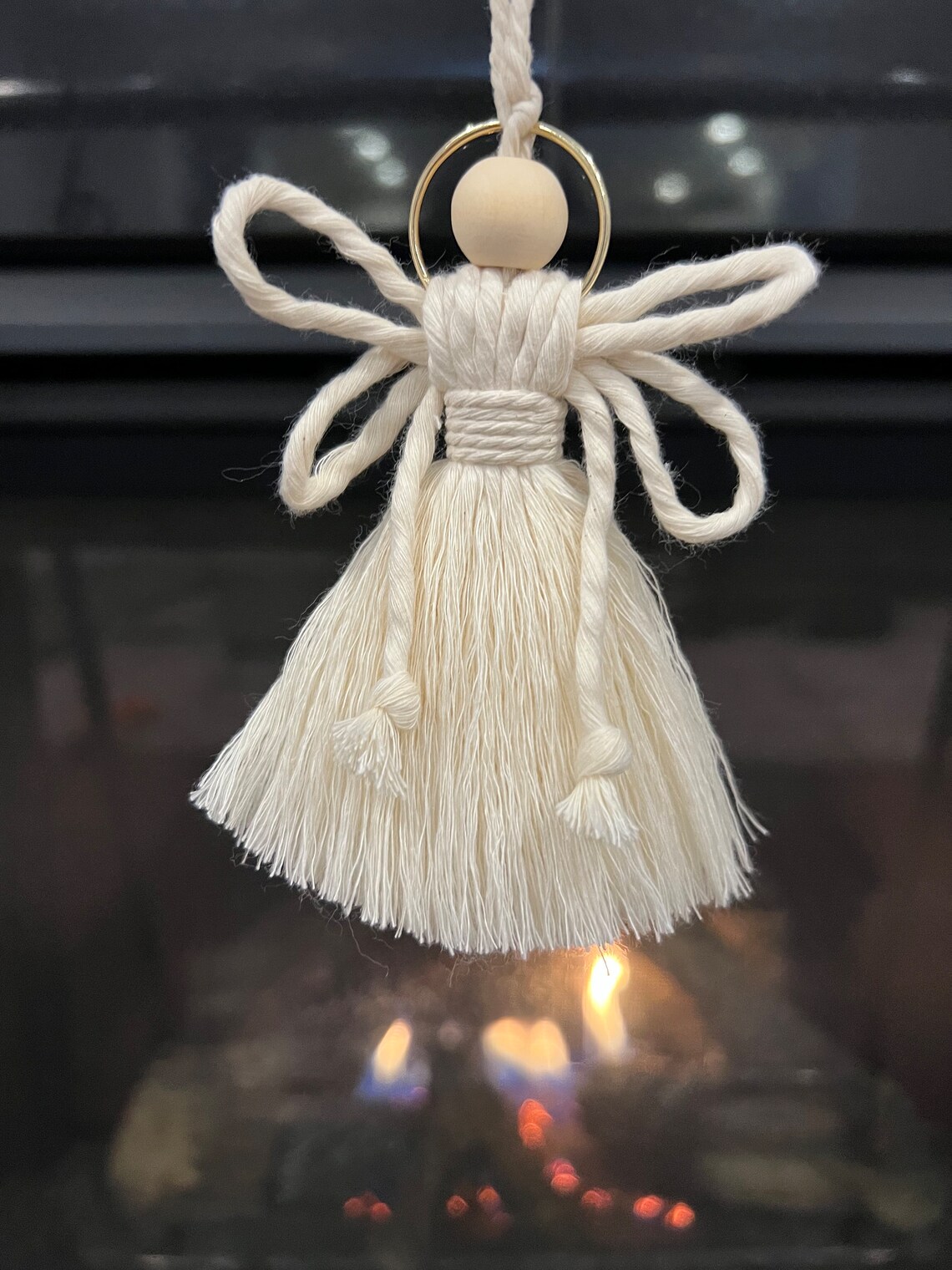 Macrame Angel Ornament | Car Mirror Accessories | Wall Hanging | Boho ...