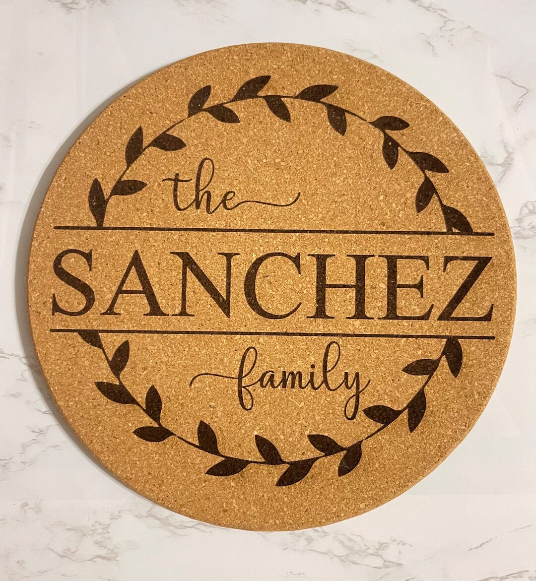 Personalized Engraved 8.5” Cork Hot Plate Trivet - Etsy