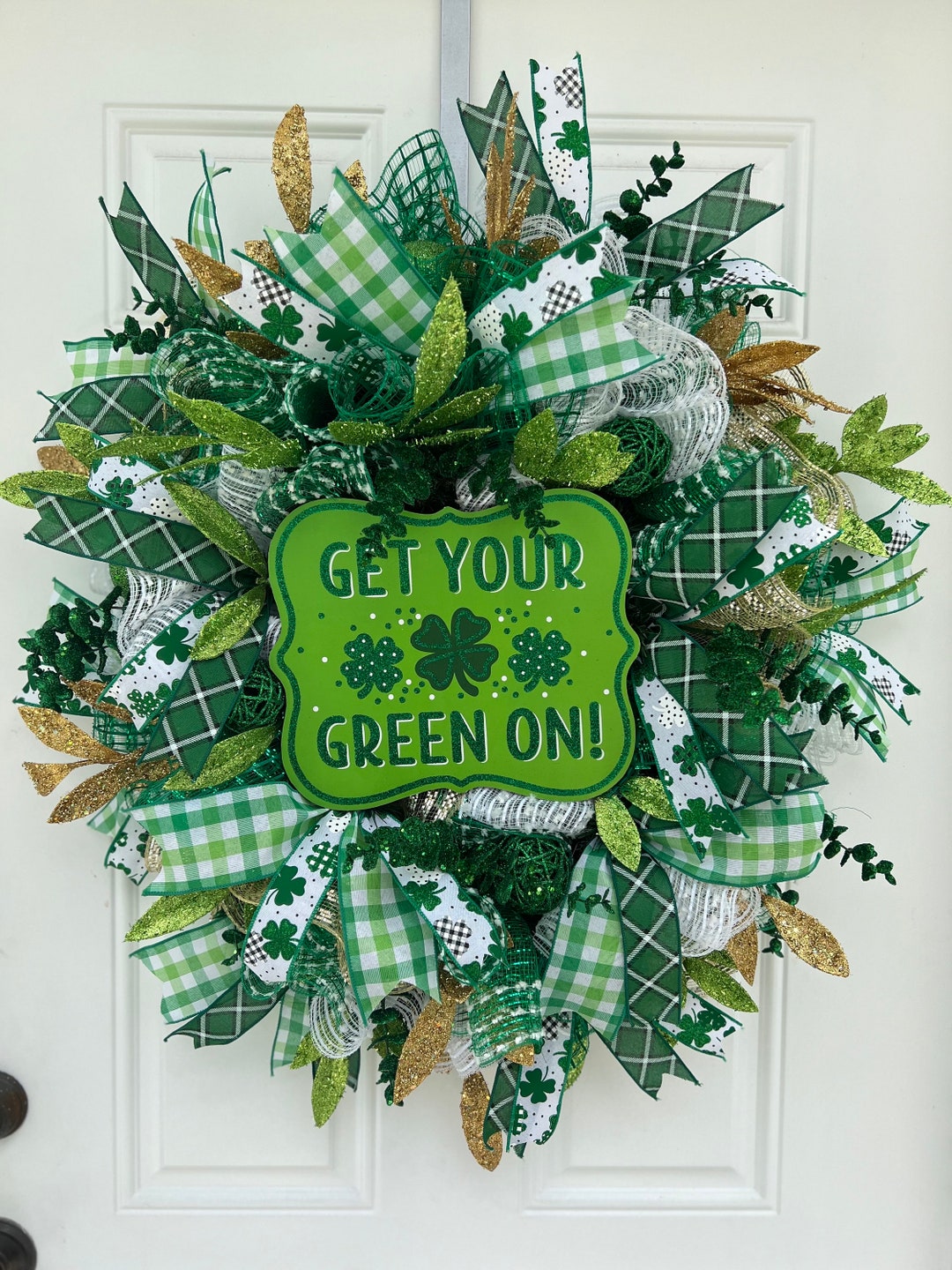 St Patrick’s Day Decor, Irish Door Wreath, St Paddy’s Wreath, March ...