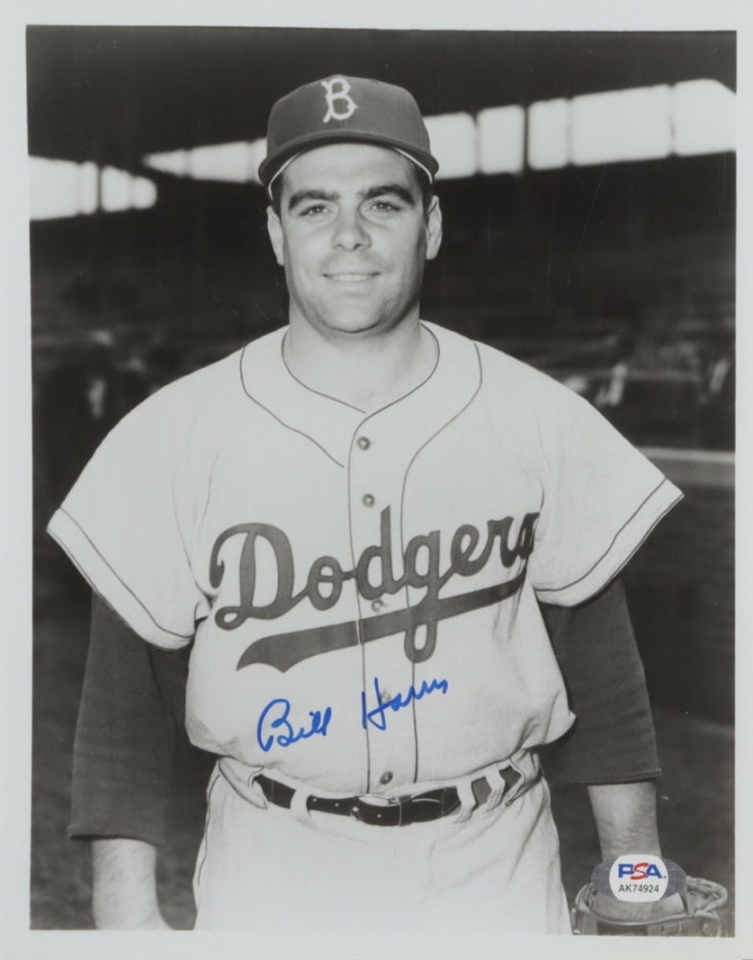 Bill Harris Signed Brooklyn Dodgers 8x10 Vintage Photo (PSA) - Free ...