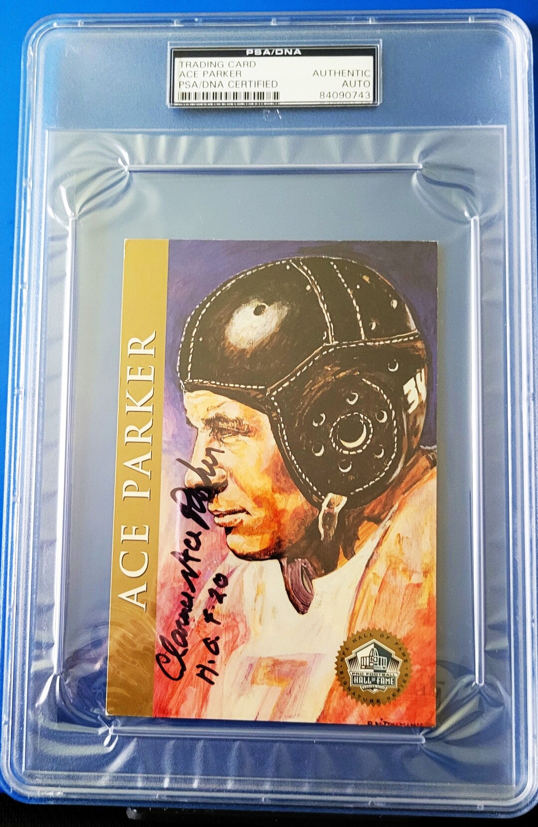 Clarence "ace" Parker 1998 Hall of Fame Signature Series Autograph 4x6 ...