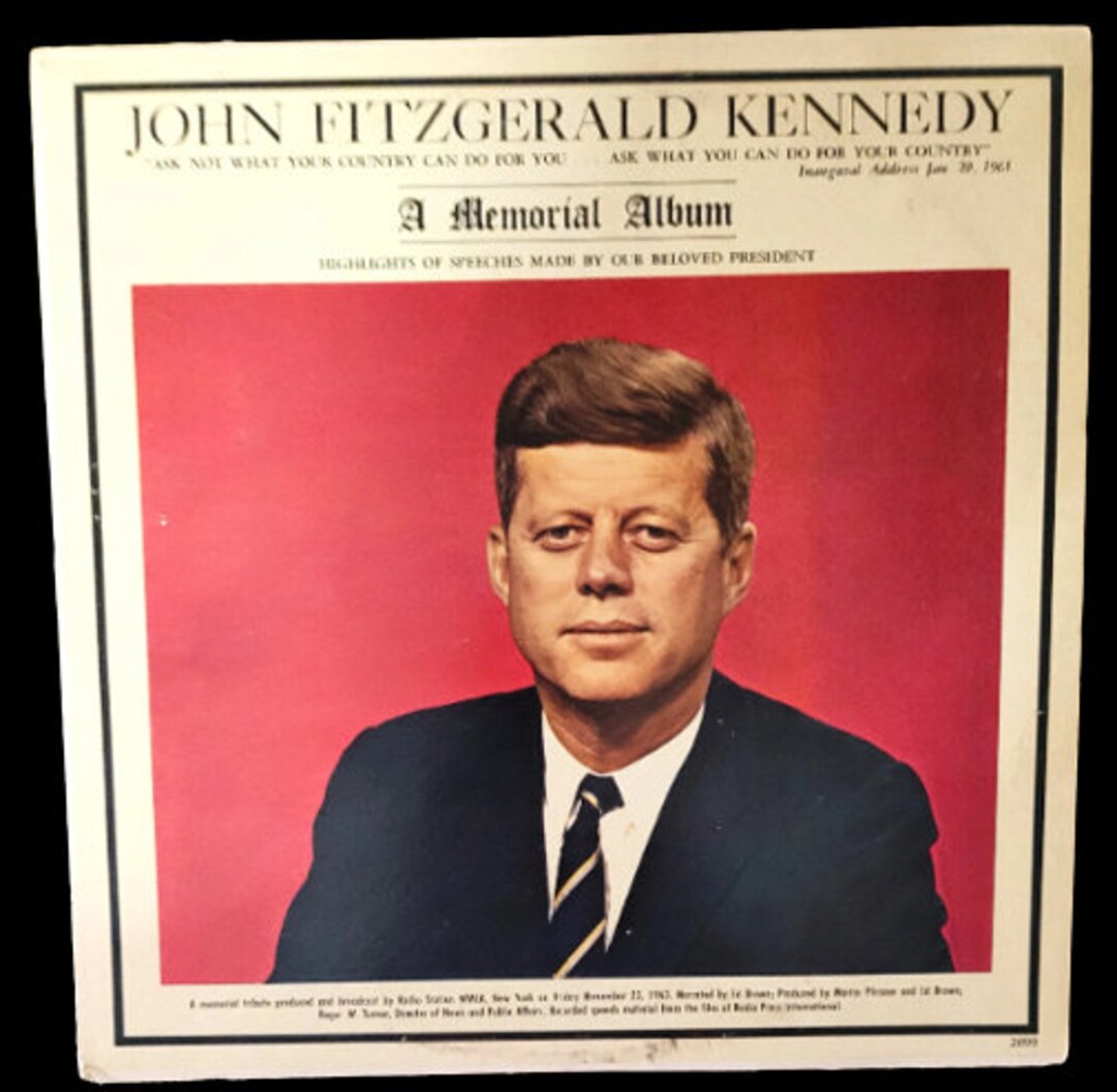 John Fitzgerald Kennedy "a Memorial Album" Vintage 33 1/3 Album With ...