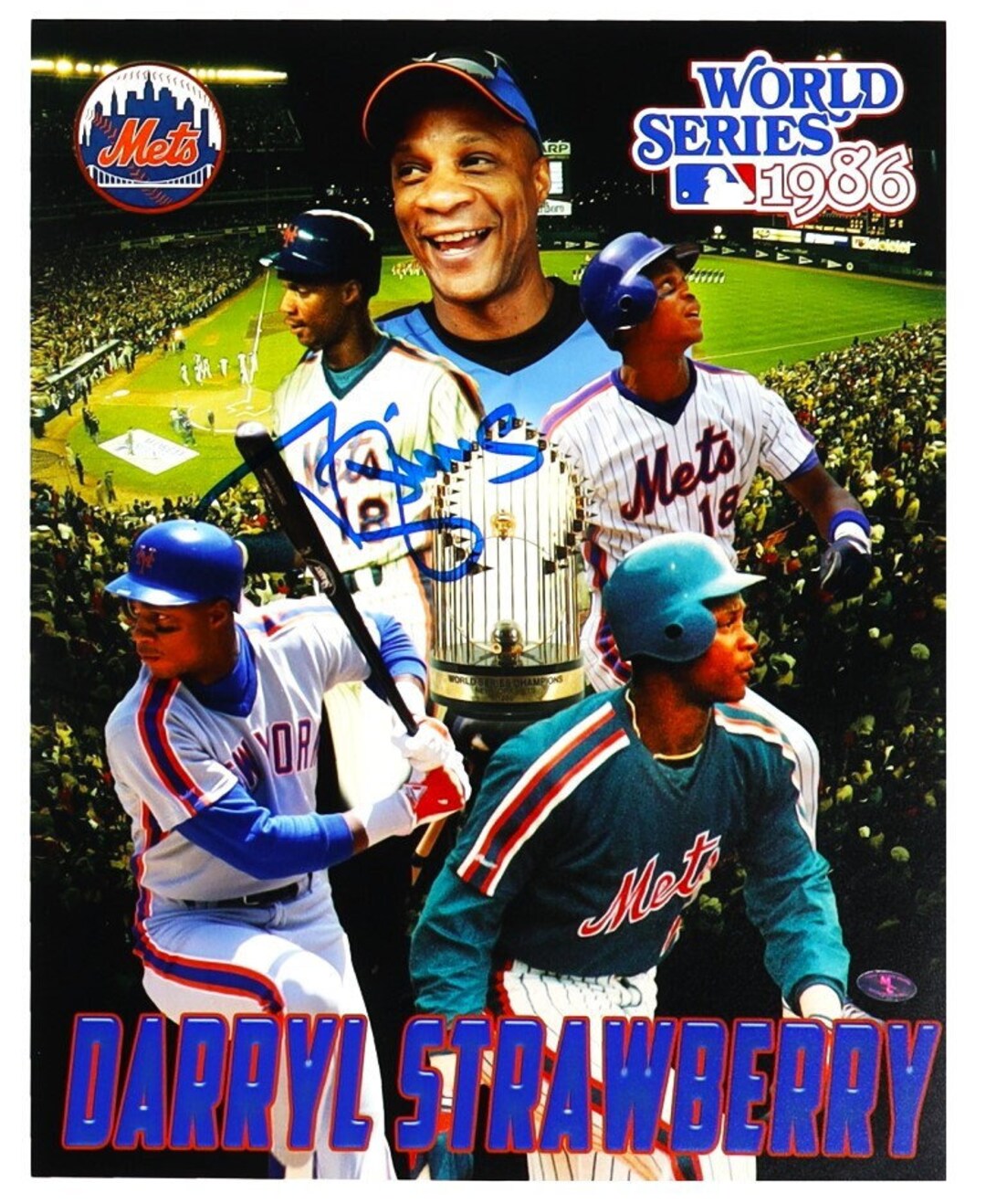 Darryl Strawberry New York Mets Signed 8x10 1986 World Series Collage ...