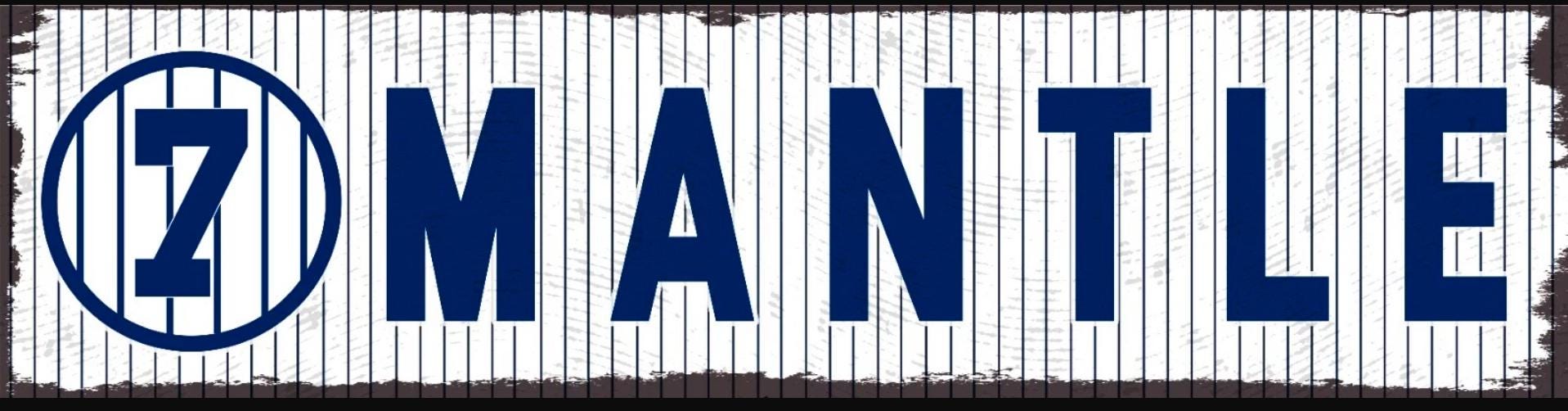 Mickey Mantle New York Yankees Number 7 6x24 1mm PVC Print Baseball ...