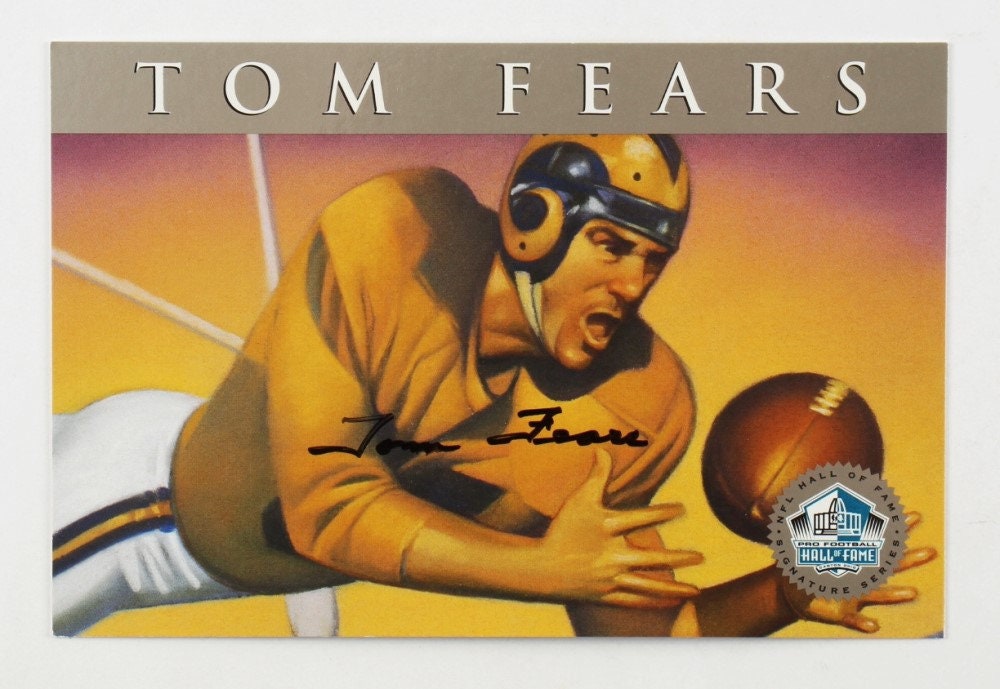 Tom Fears Los Angeles Rams 1998 4x6 Ron Mix HOF Platinum Autographs #27 ...