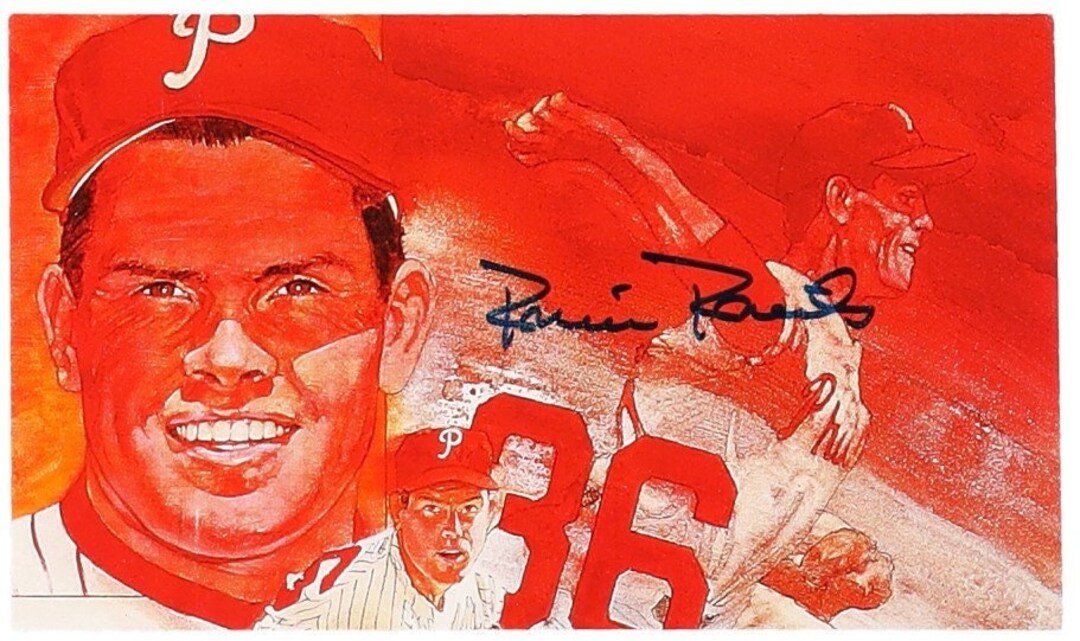 Robin Roberts Philadelphia Phillies and Hall of Famer Signed 4x6 Career ...