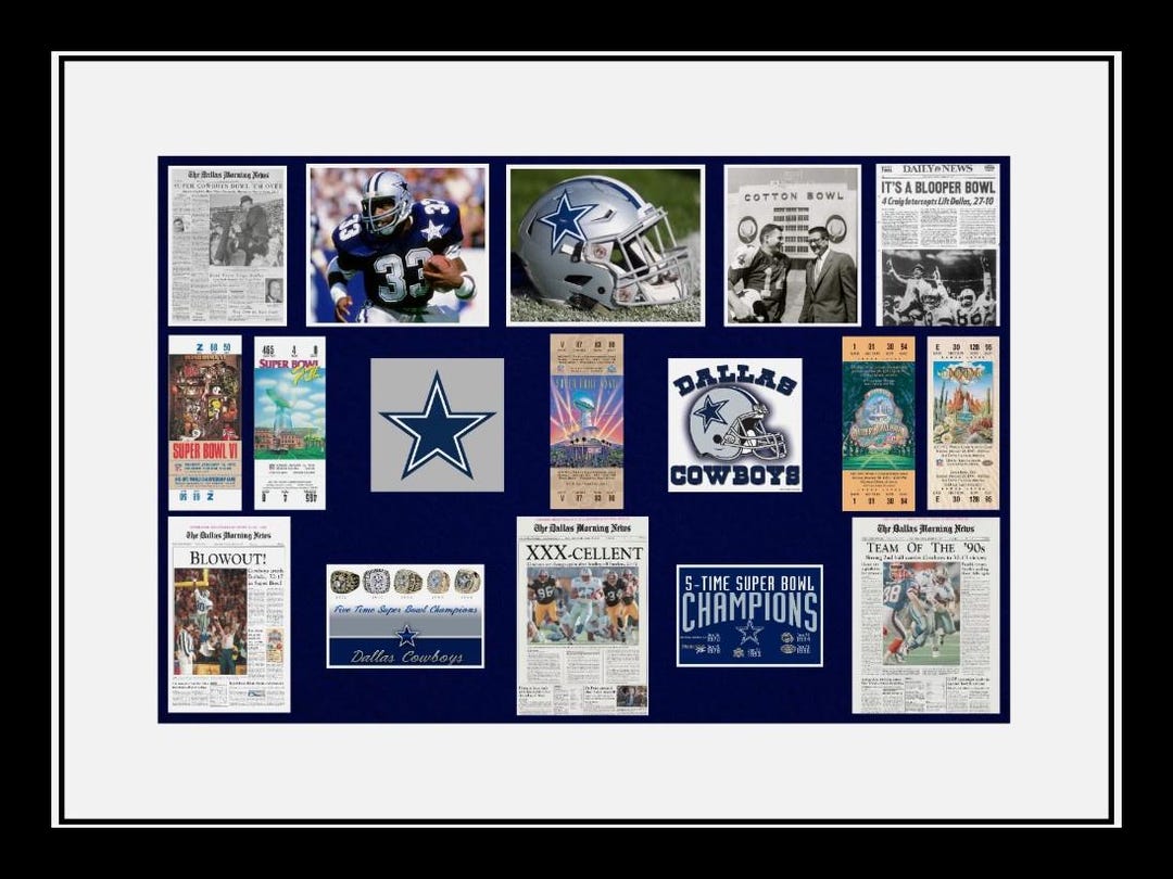 Dallas Cowboys "5x Super Bowl Champions" 8x10 Matted Single Photo Multi ...